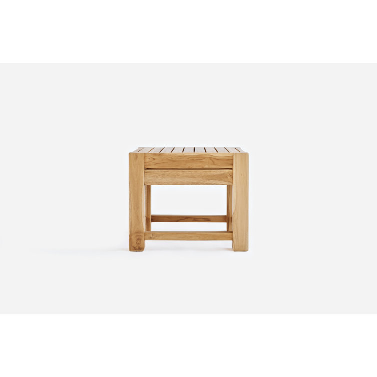 MasayaCo. Tola 18'' W Teak Shower Bench & Reviews | Wayfair